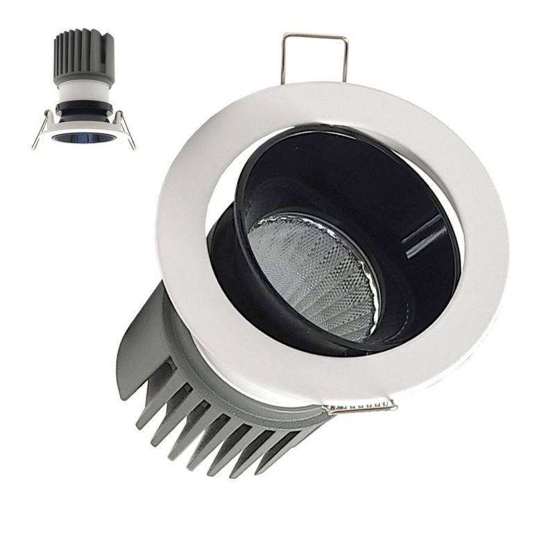 Downlight LED 15W - Orientable - BLANC - NOIR - IRC+92 - UGR13