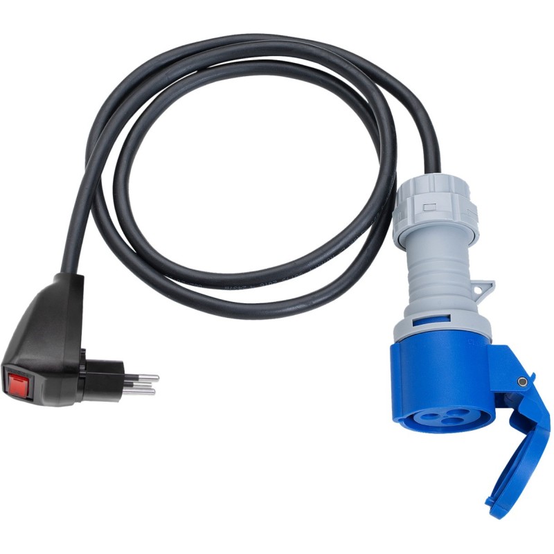 Cavo adattatore (plastica), presa CEE 230V/16A, spina T12 girevole a ...