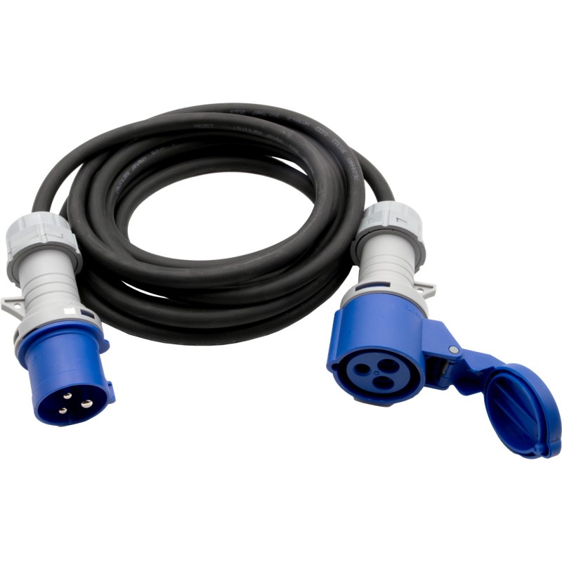 Câble de rallonge CEE 3 broches 230V/16A, 5m 3G2,5 noir